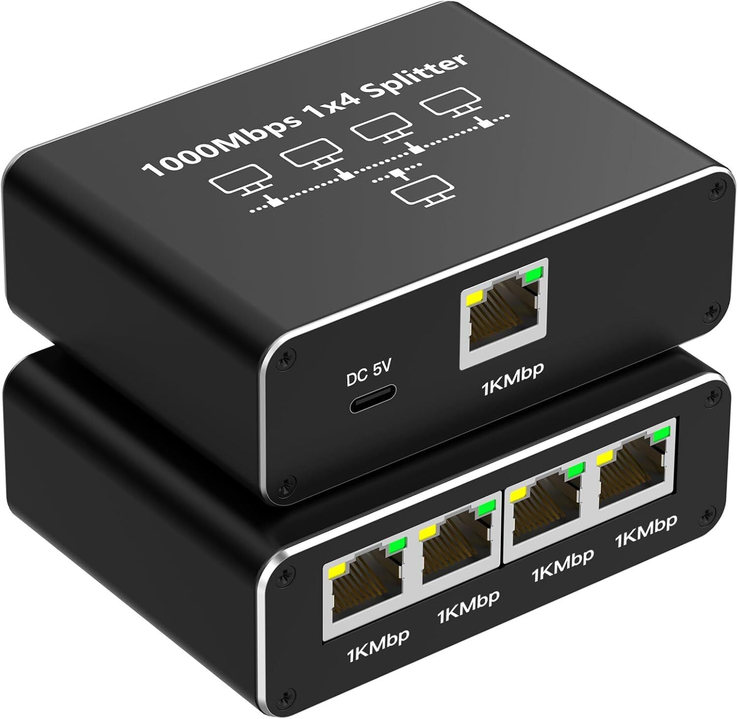 Ethernet Splitter 1x4 4 Port Ethernet Çoklayıcı 1000mbps Cat5 Cat6 Rj45 ...
